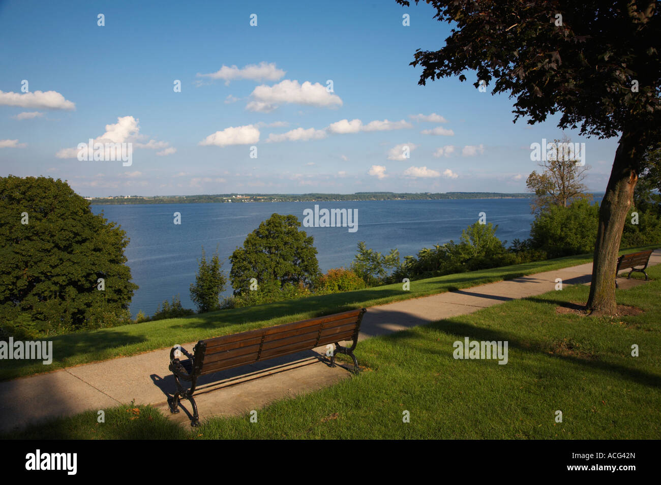 Seneca Lake in the Finger Lakes region of New York from the northern ...
