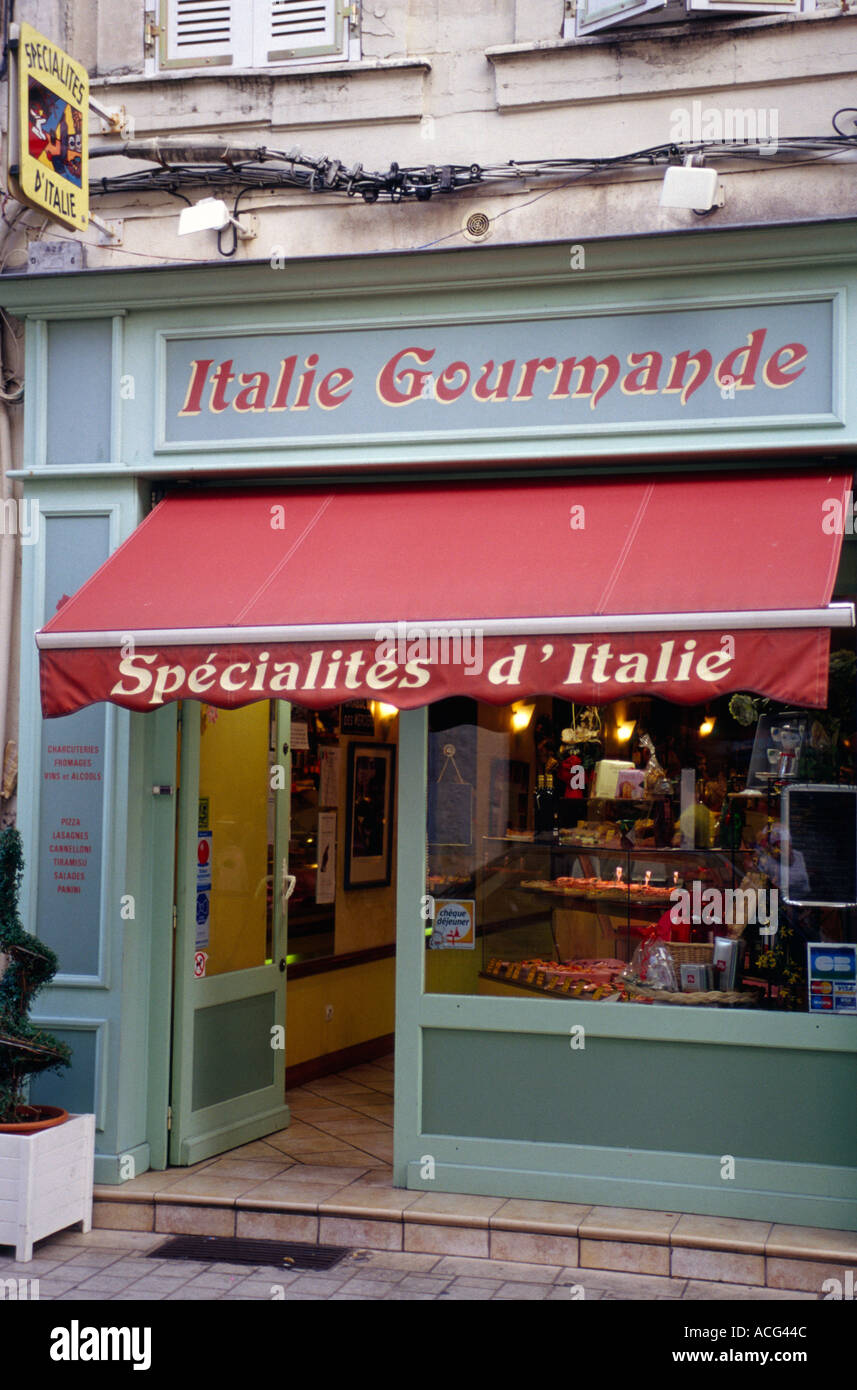 italian delicatessen in france Stock Photo - Alamy