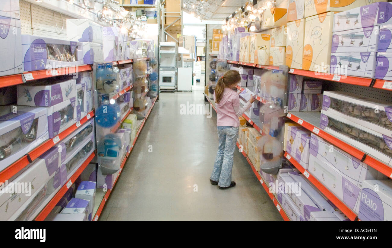 europe uk diy shop interior Stock Photo - Alamy