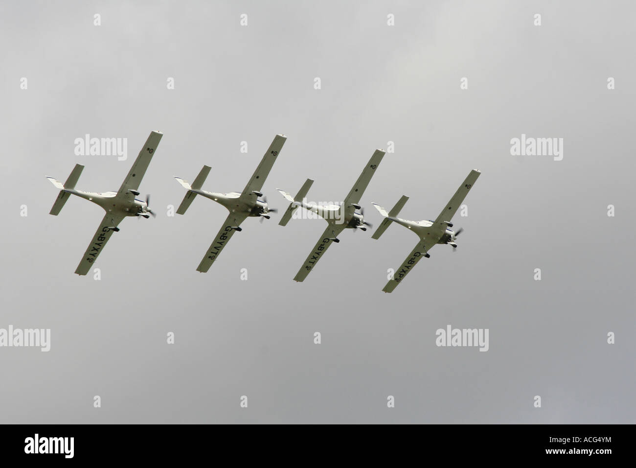 RAF Grob Tutor Training Aircraft RAF Wyton Stock Photo - Alamy