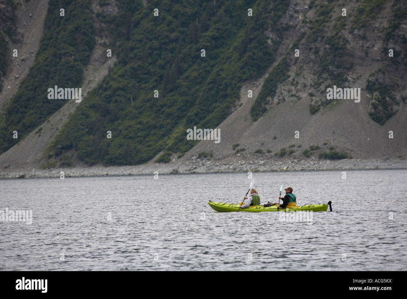 Kayaking in Resurrection Bay off Seward Alaska Stock Photo - Alamy