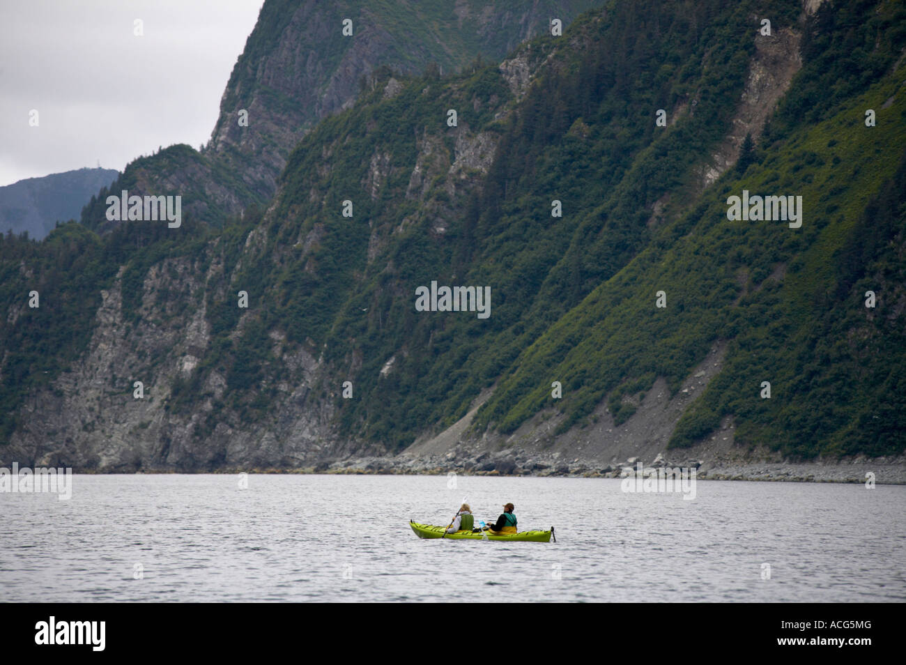 Kayaking in Resurrection Bay off Seward Alaska Stock Photo - Alamy