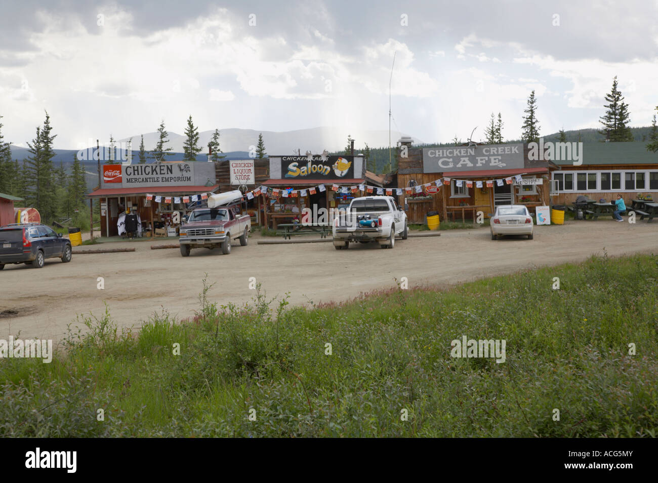 Downtown Chicken Alaska on the Taylor Highway between Tok and the ...