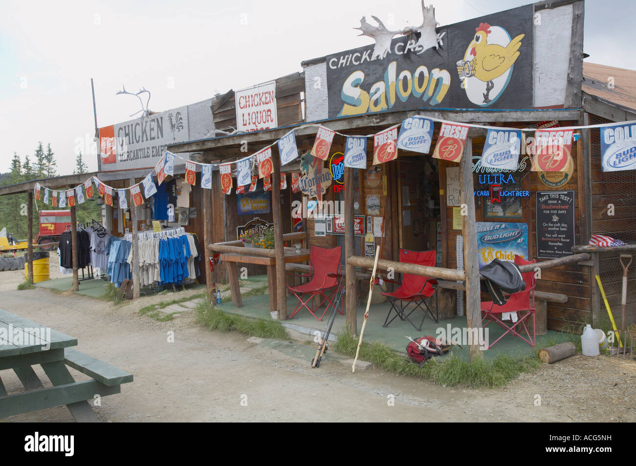 Downtown Chicken Alaska on the Taylor Highway between Tok and the ...