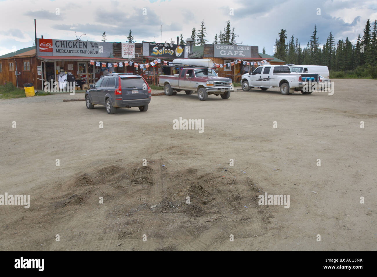 Downtown Chicken Alaska on the Taylor Highway between Tok and the ...