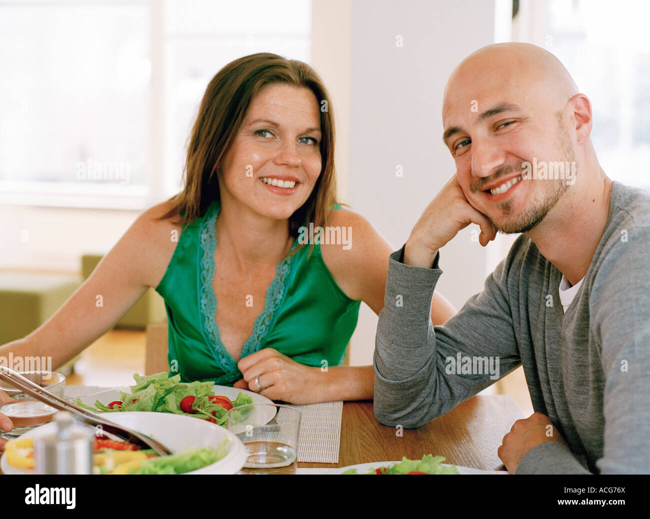 Two people having dinner Stock Photo - Alamy