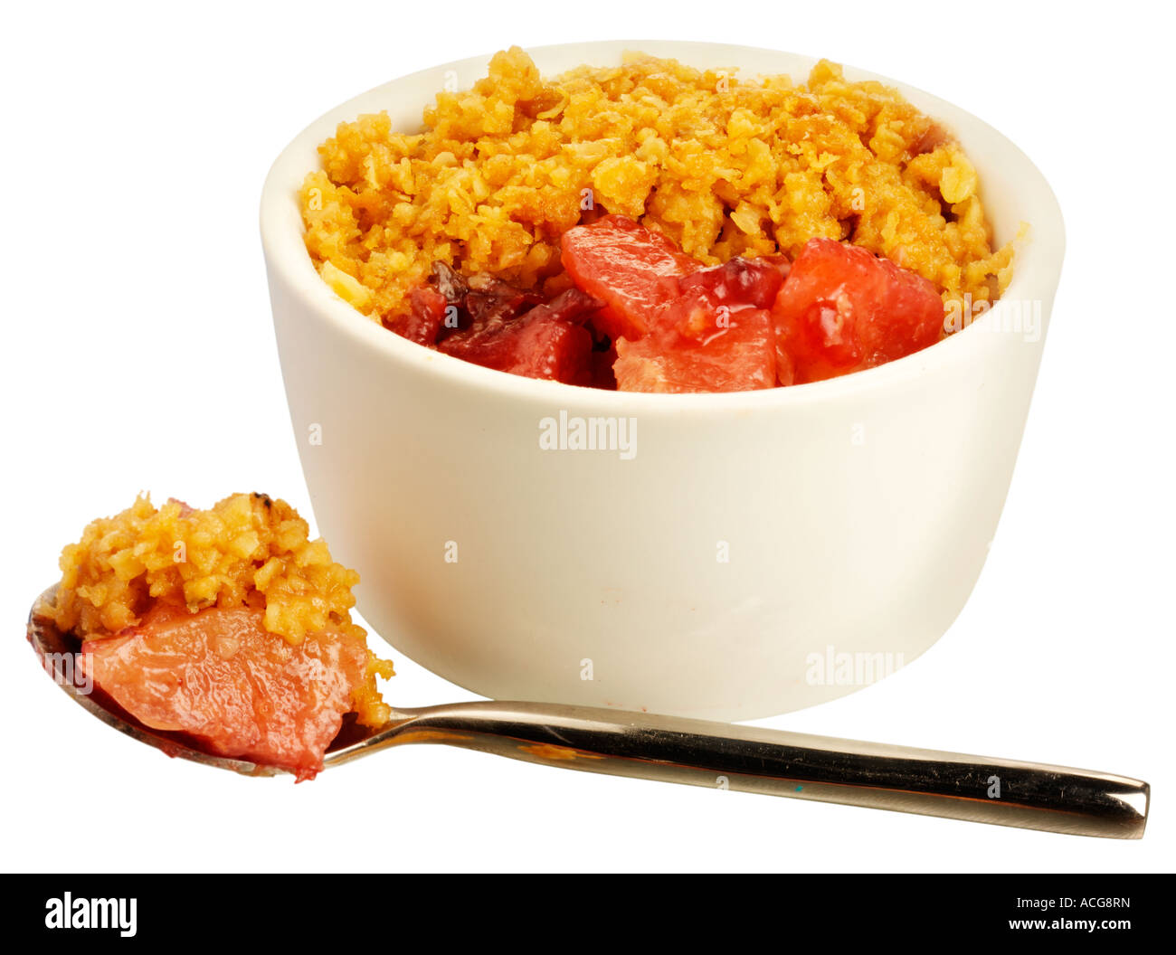 PEAR AND DAMSON DESSERT CUT OUT Stock Photo - Alamy