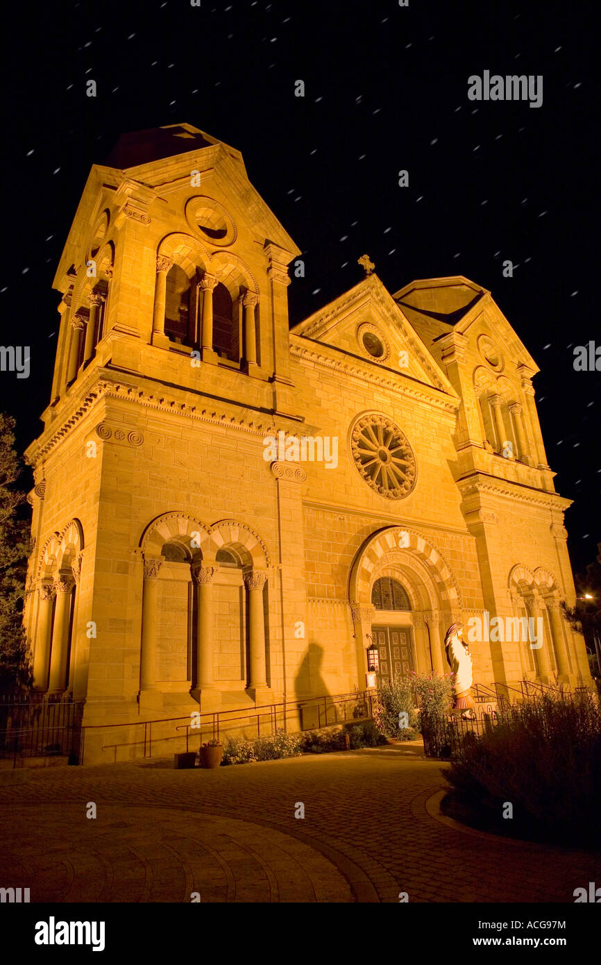 Basilica night santa fe hi-res stock photography and images - Alamy