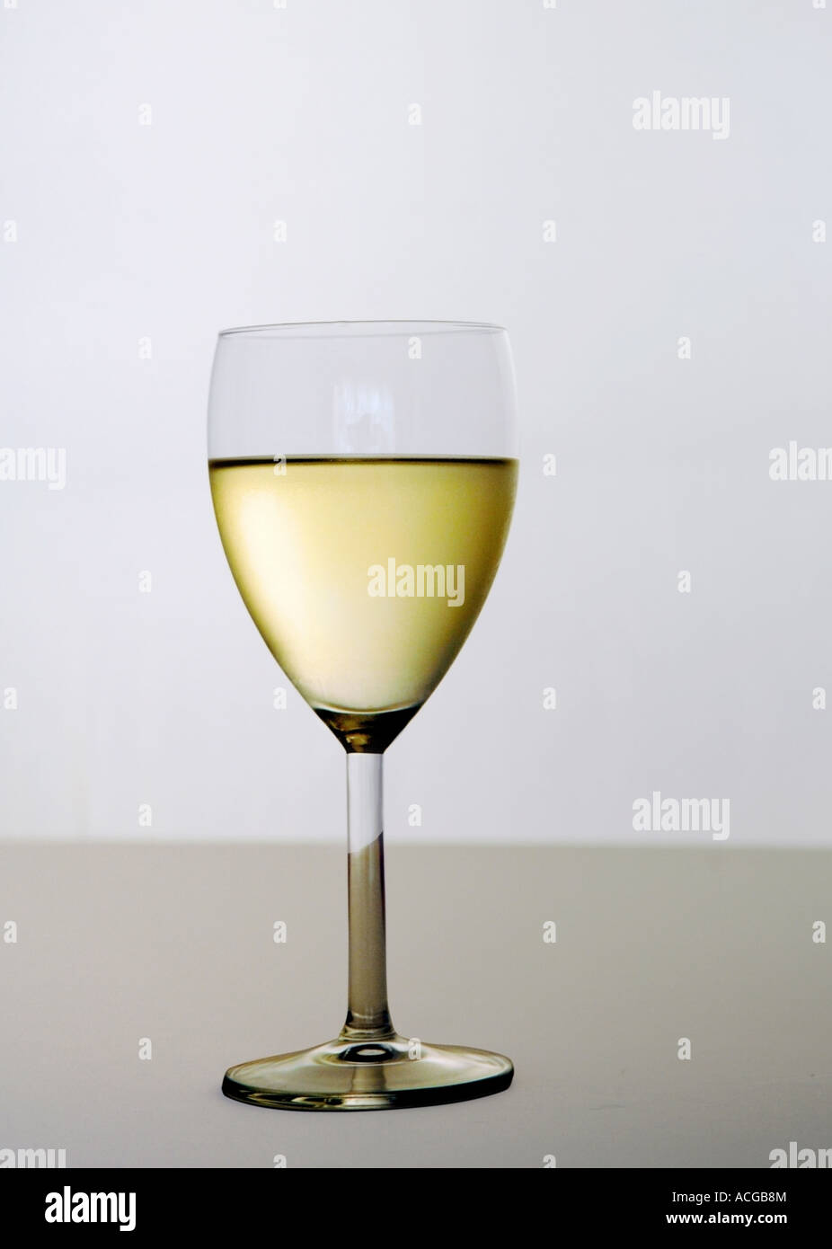 Glass Of White Wine Stock Photo - Alamy