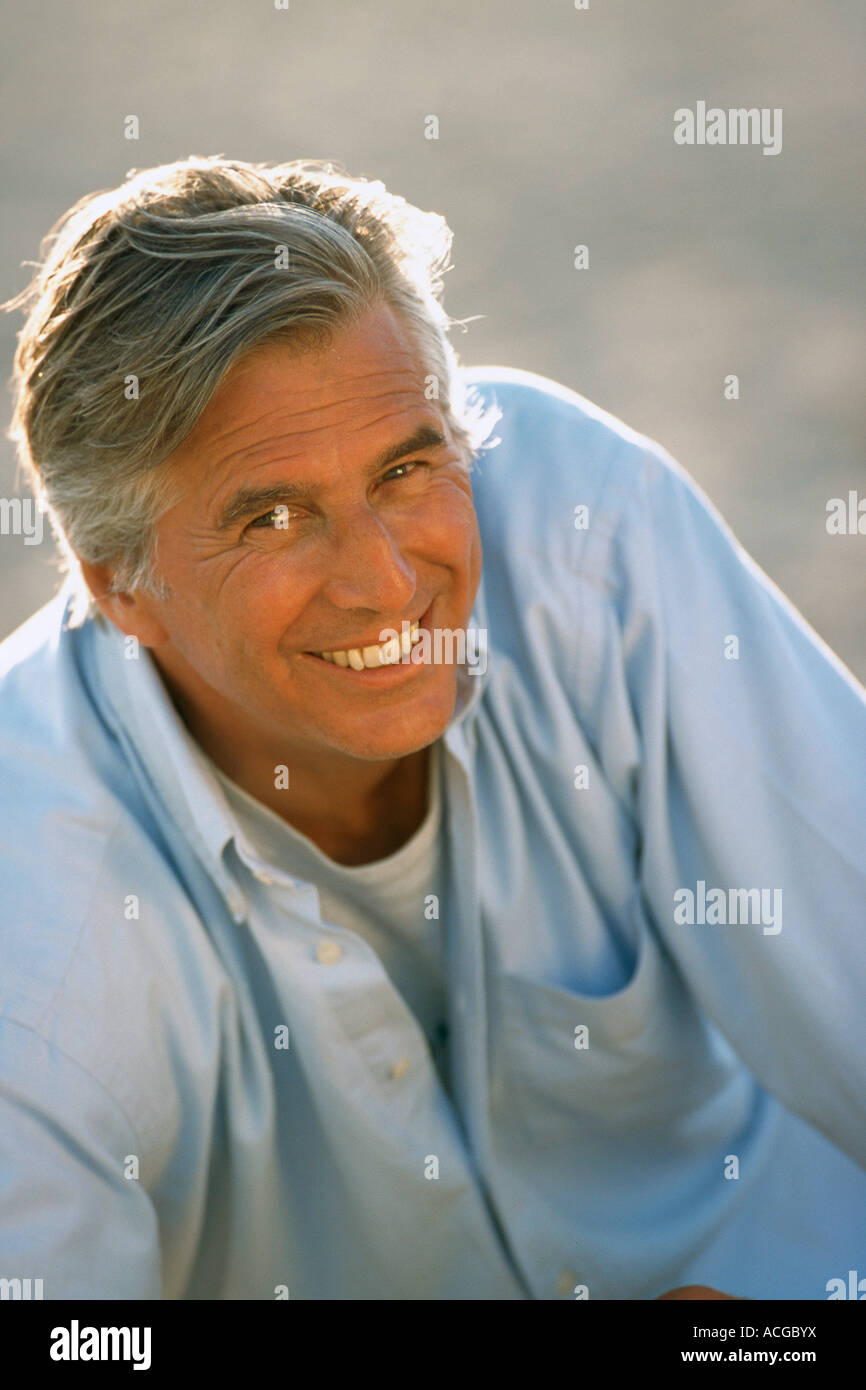 Portrait man smiling Stock Photo - Alamy