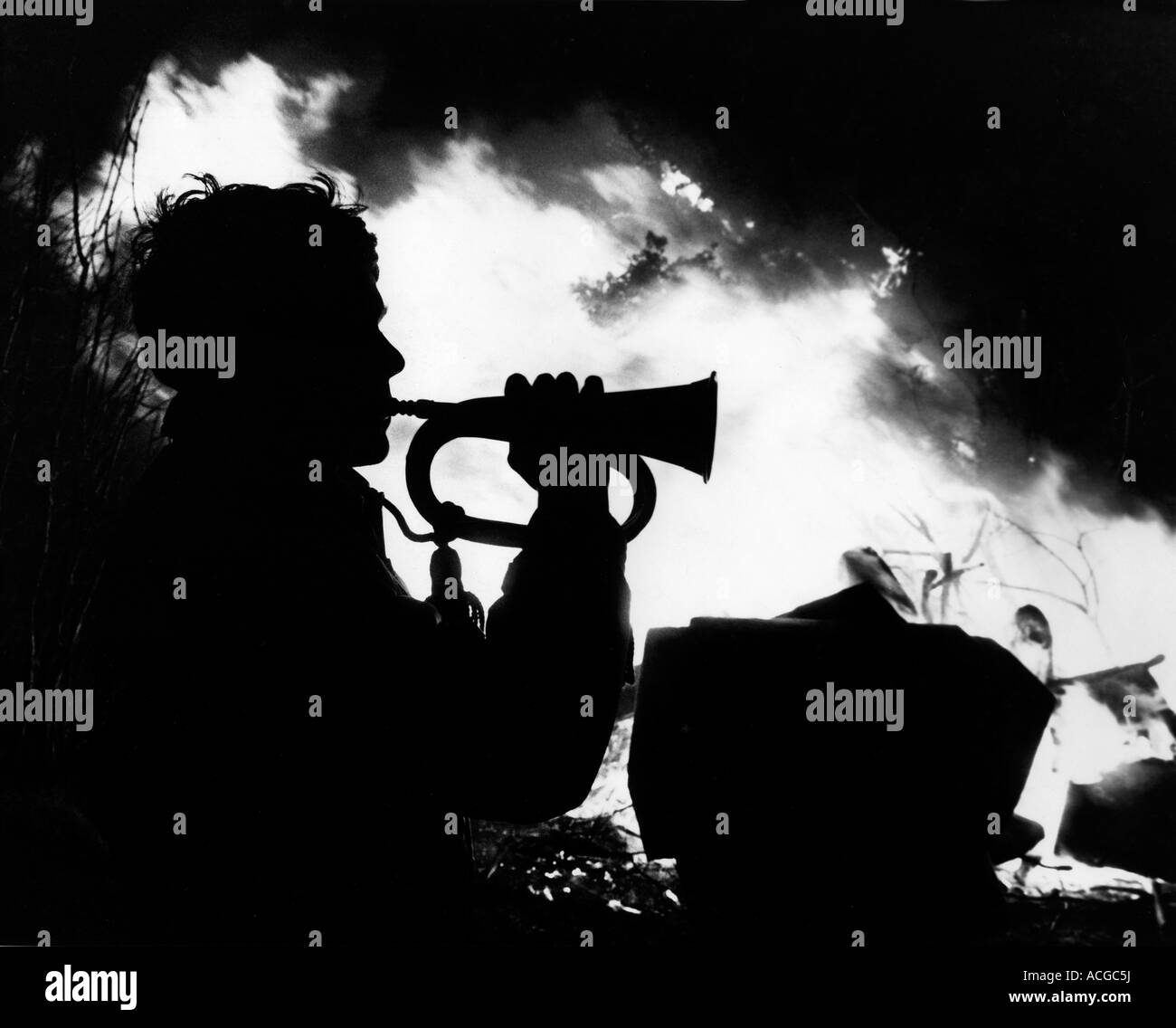 Bugle Silhouette High Resolution Stock Photography and Images - Alamy