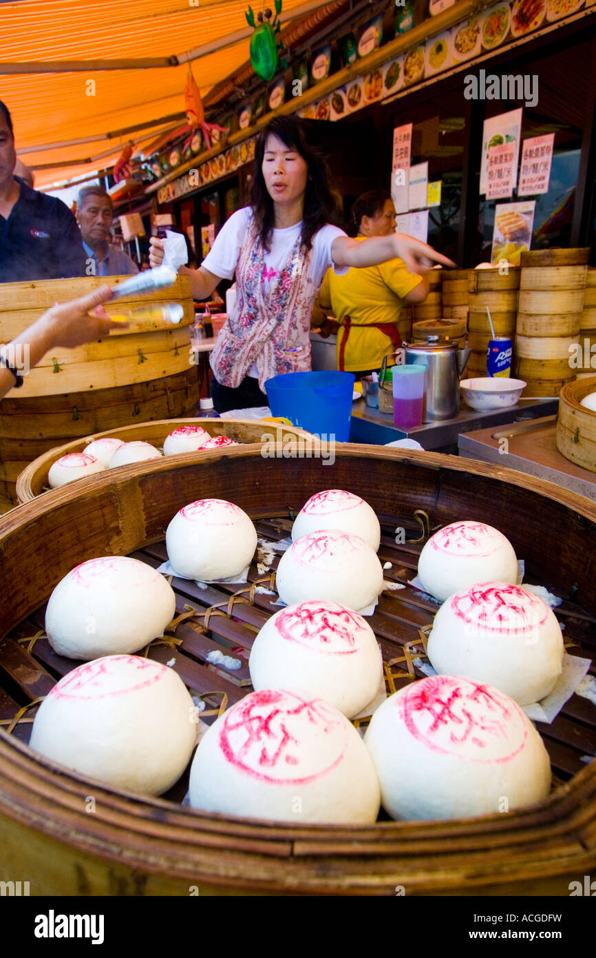 Selling Steamed Buns Cheung Chau Island Bun Festival Hong Kong SAR ...