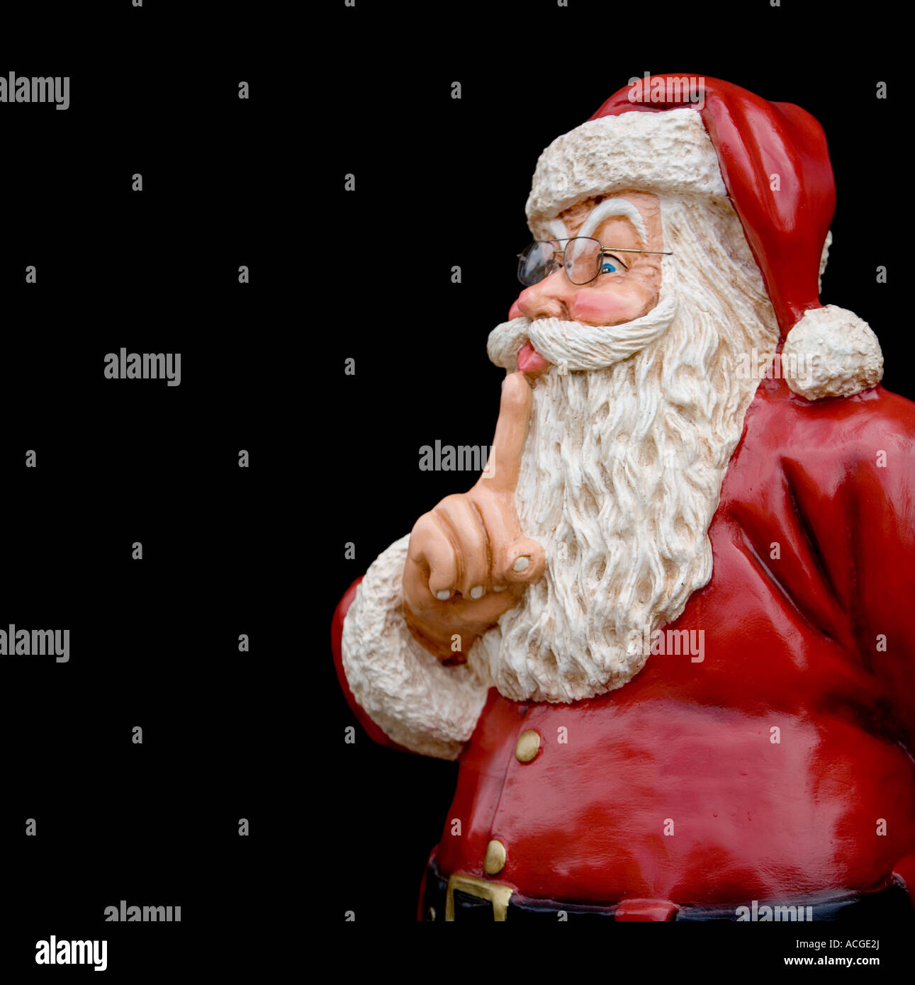 Father Christmas figure outside the Christmas shop in the ...