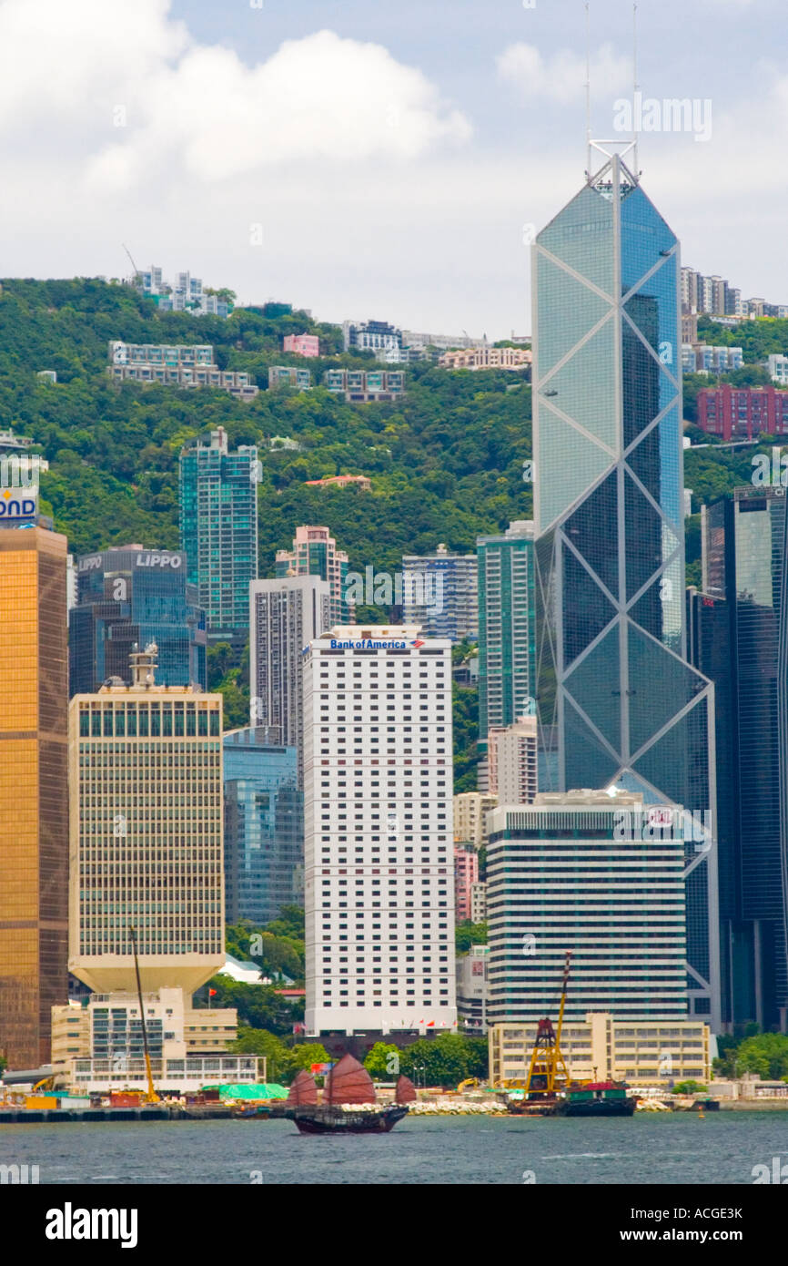 Bank of China Building BOC and Duk Ling Traditional Chinese Sailing ...