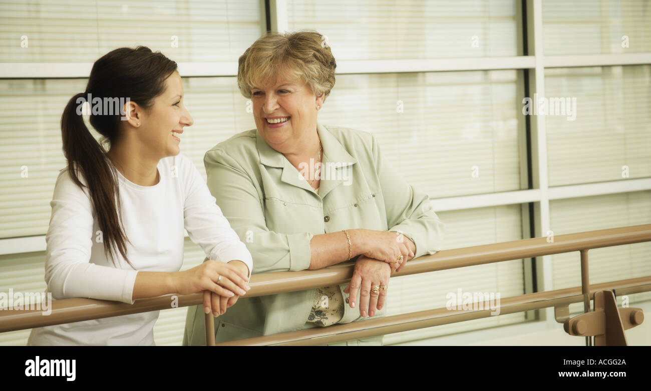Mother daughters family conversation talking hi-res stock photography ...
