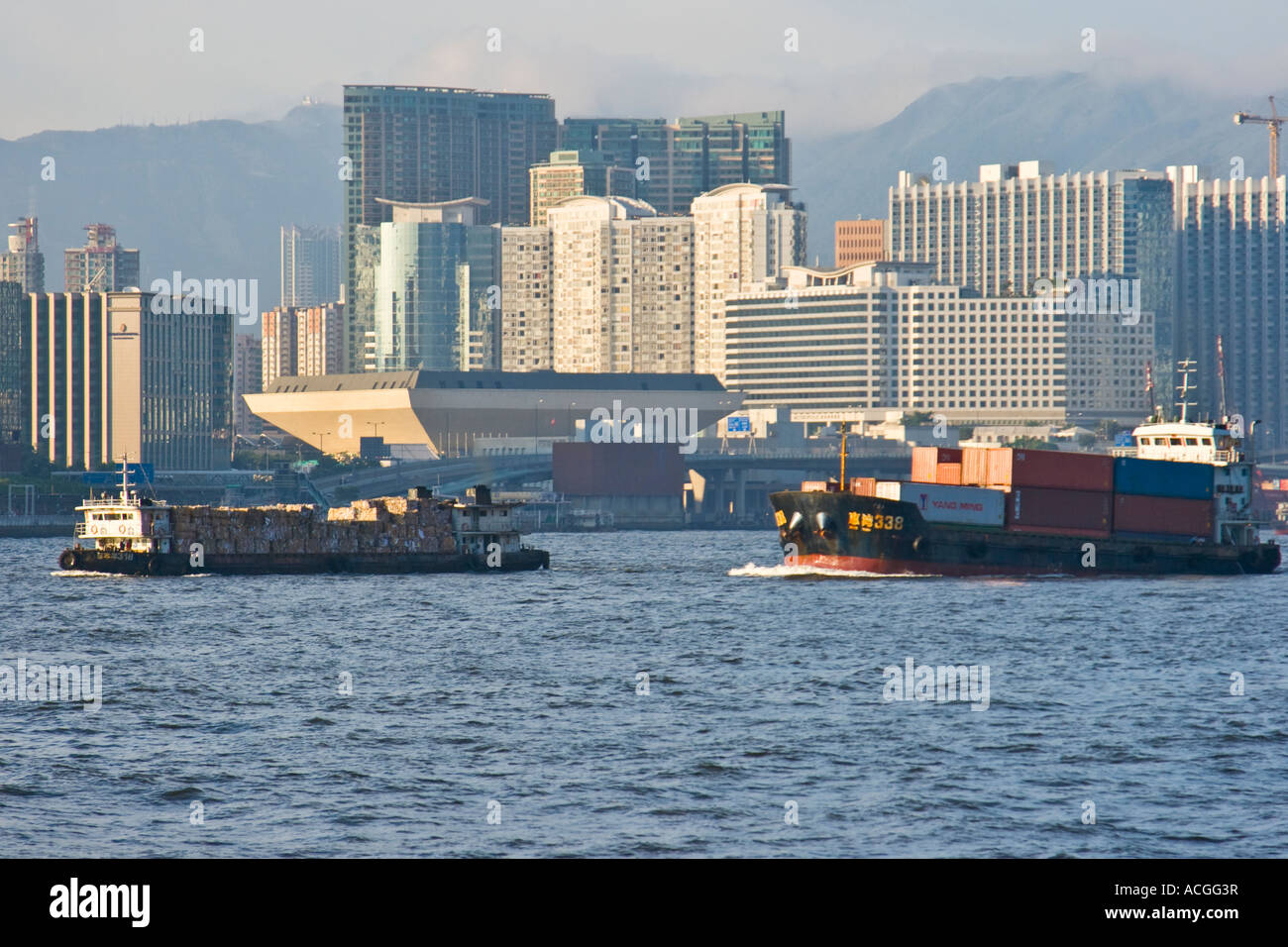 Ship Loaded with Recycled Materials and Ship Loaded with Shipping ...