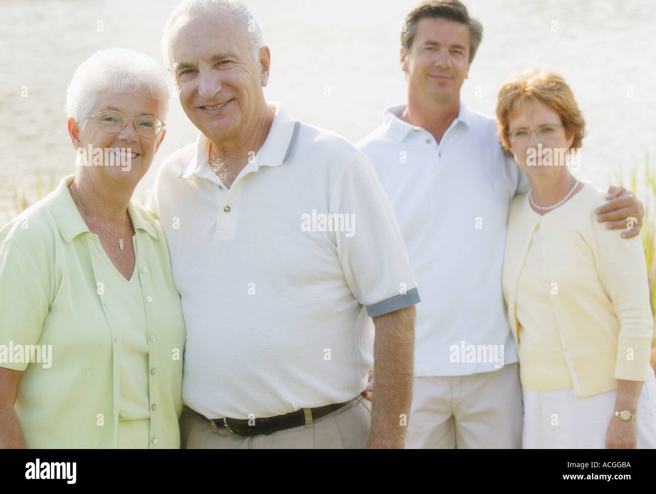 Two generations of family Stock Photo - Alamy