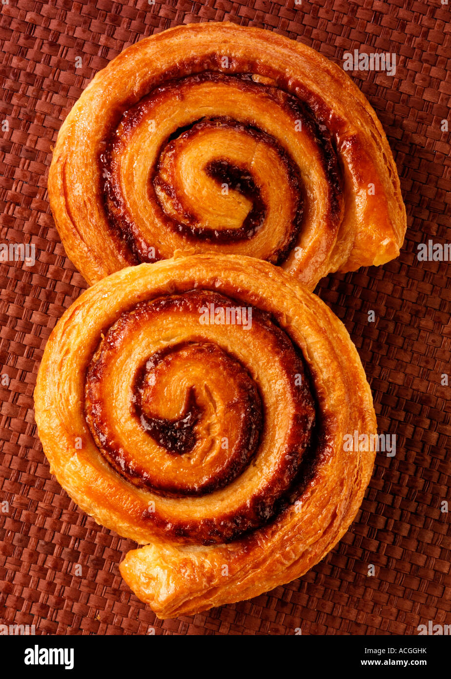 CINNAMON WHIRL PASTRIES Stock Photo - Alamy