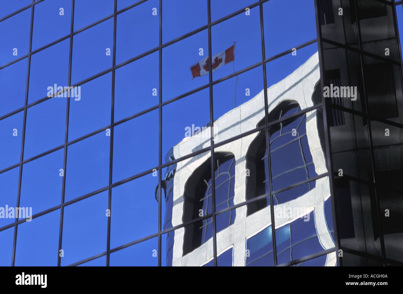 Building reflected in window panes hi-res stock photography and images ...