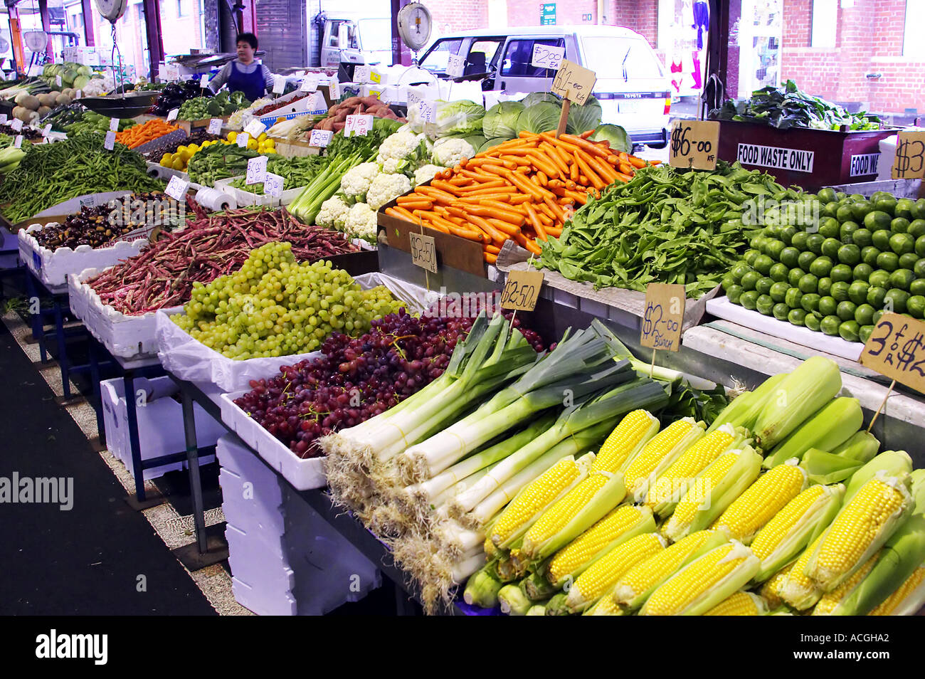Vegetable Stall Queen Victoria Market Melbourne Victoria Australia ...