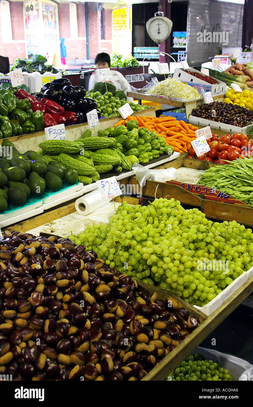 Vegetable Stall Queen Victoria Market Melbourne Victoria Australia ...