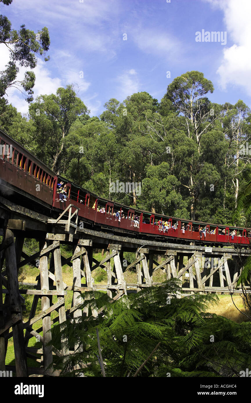 Puffing Billy Steam Train Dandenong Ranges near Melbourne Victoria Australia Stock Photo - Alamy