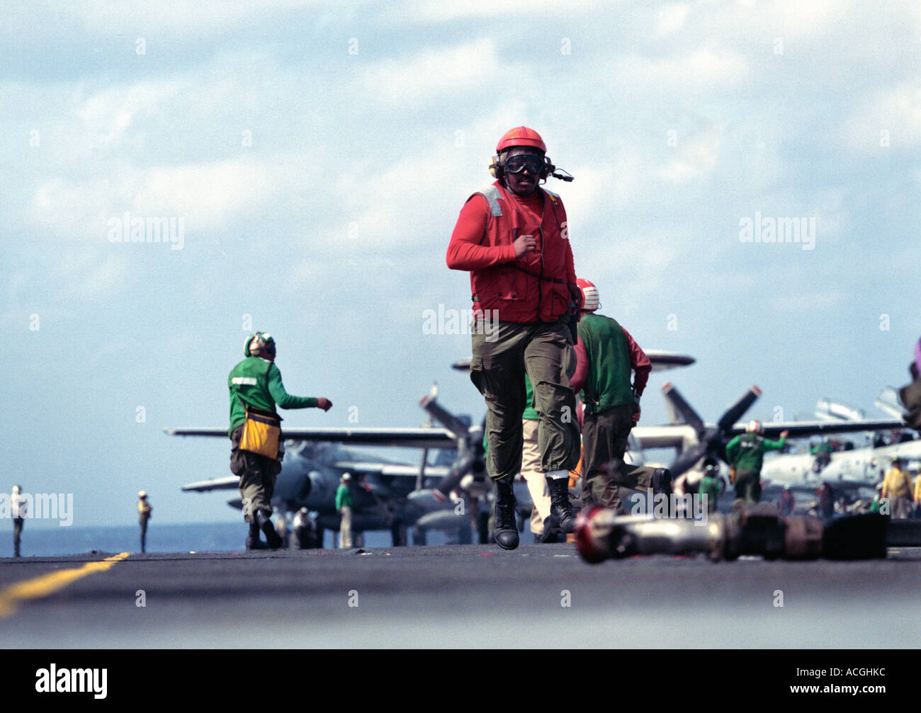 At sea aboard USS JOHN F. KENNEDY (CVA-67)— The aircraft director ...