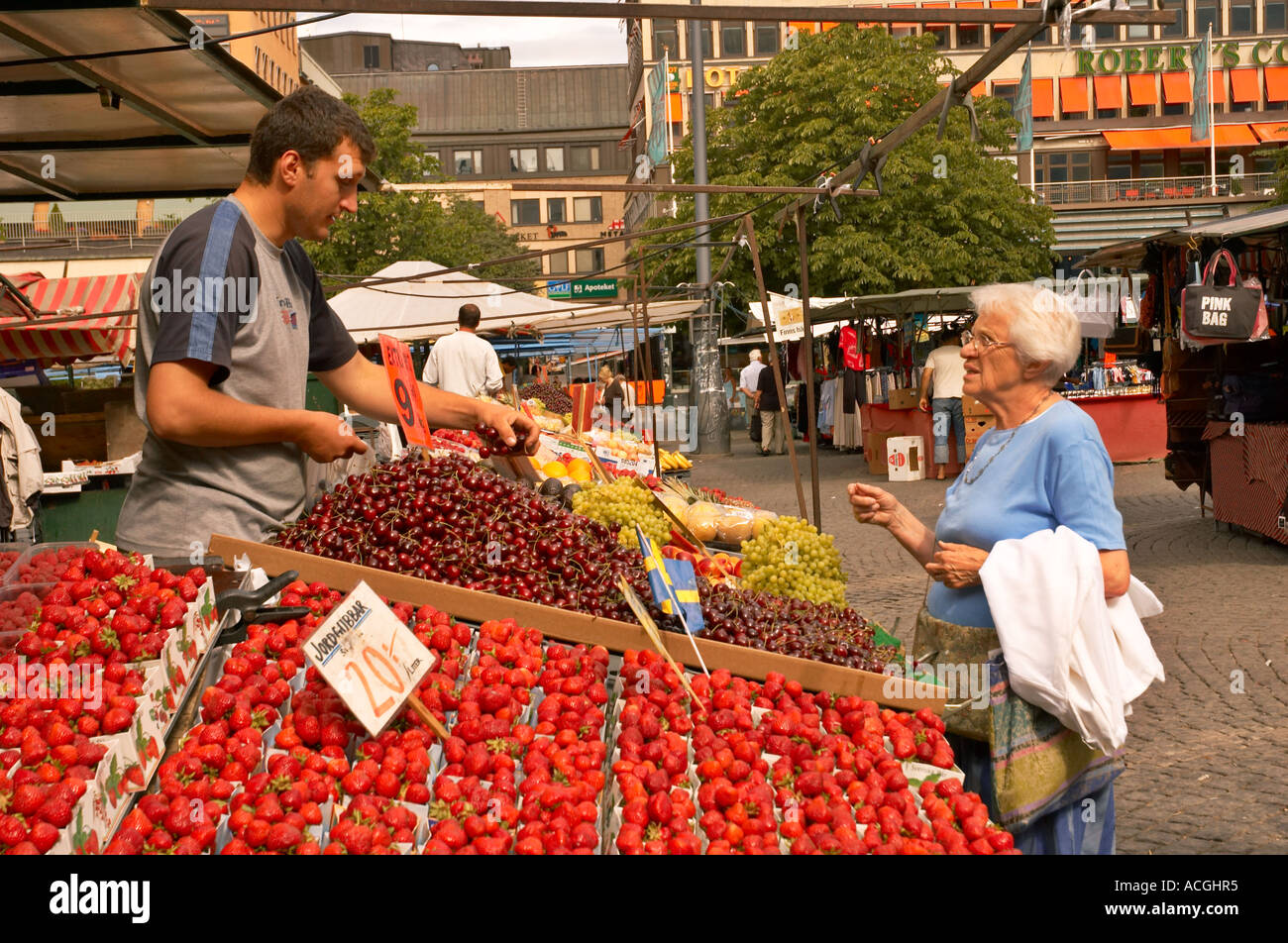 Hötorget market square in central Stockholm Sweden Europe Stock Photo ...