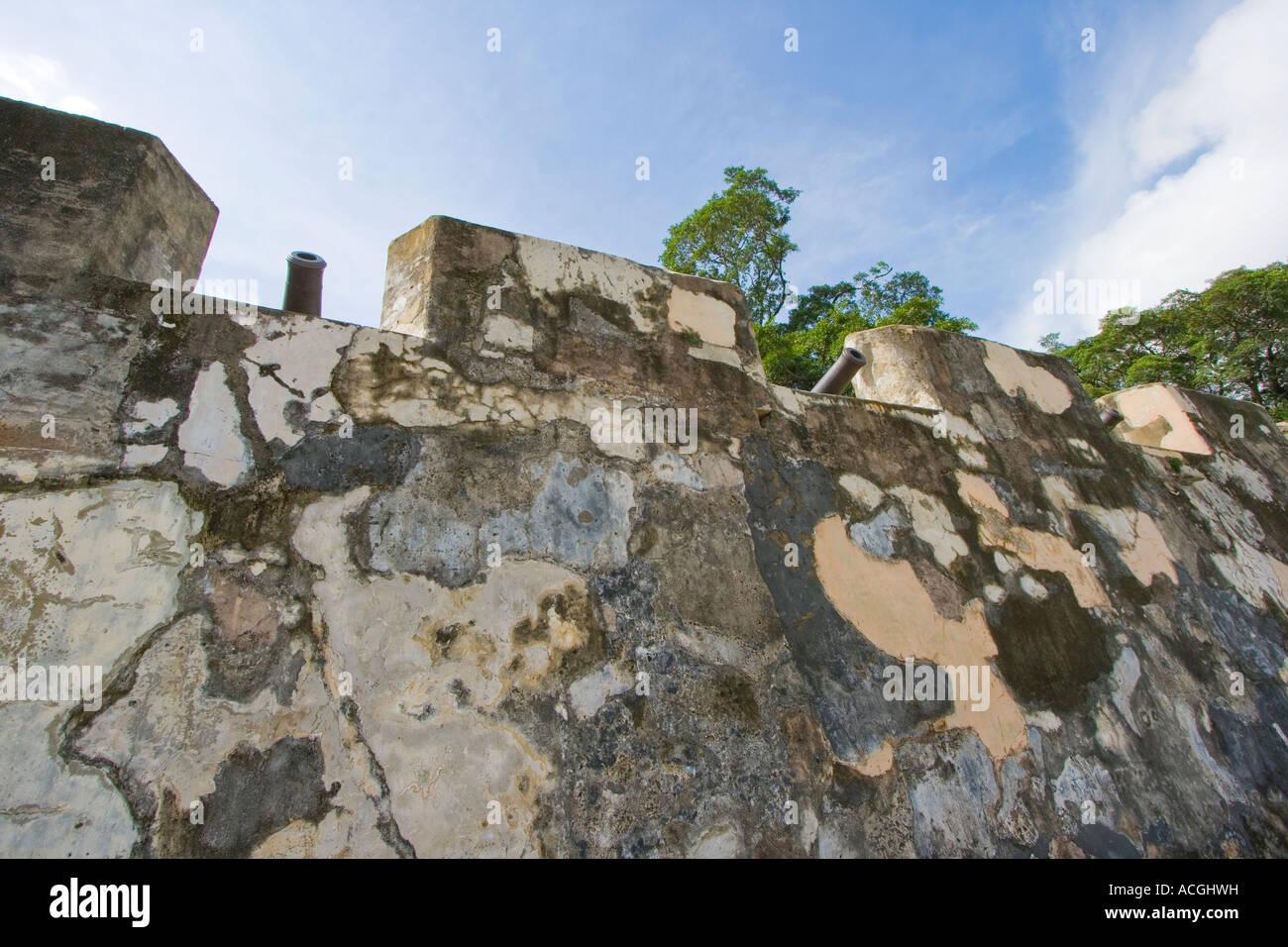 Walls and Cannon at Fort Macau Stock Photo - Alamy