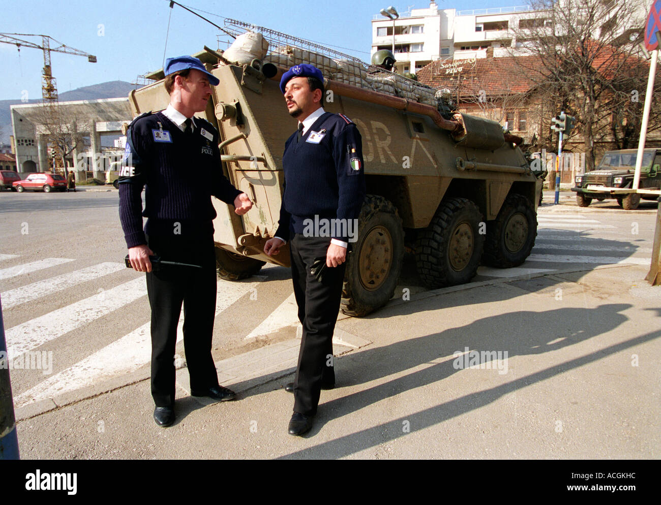 International Police Force Officers in Mostar, Bosnia Stock Photo - Alamy