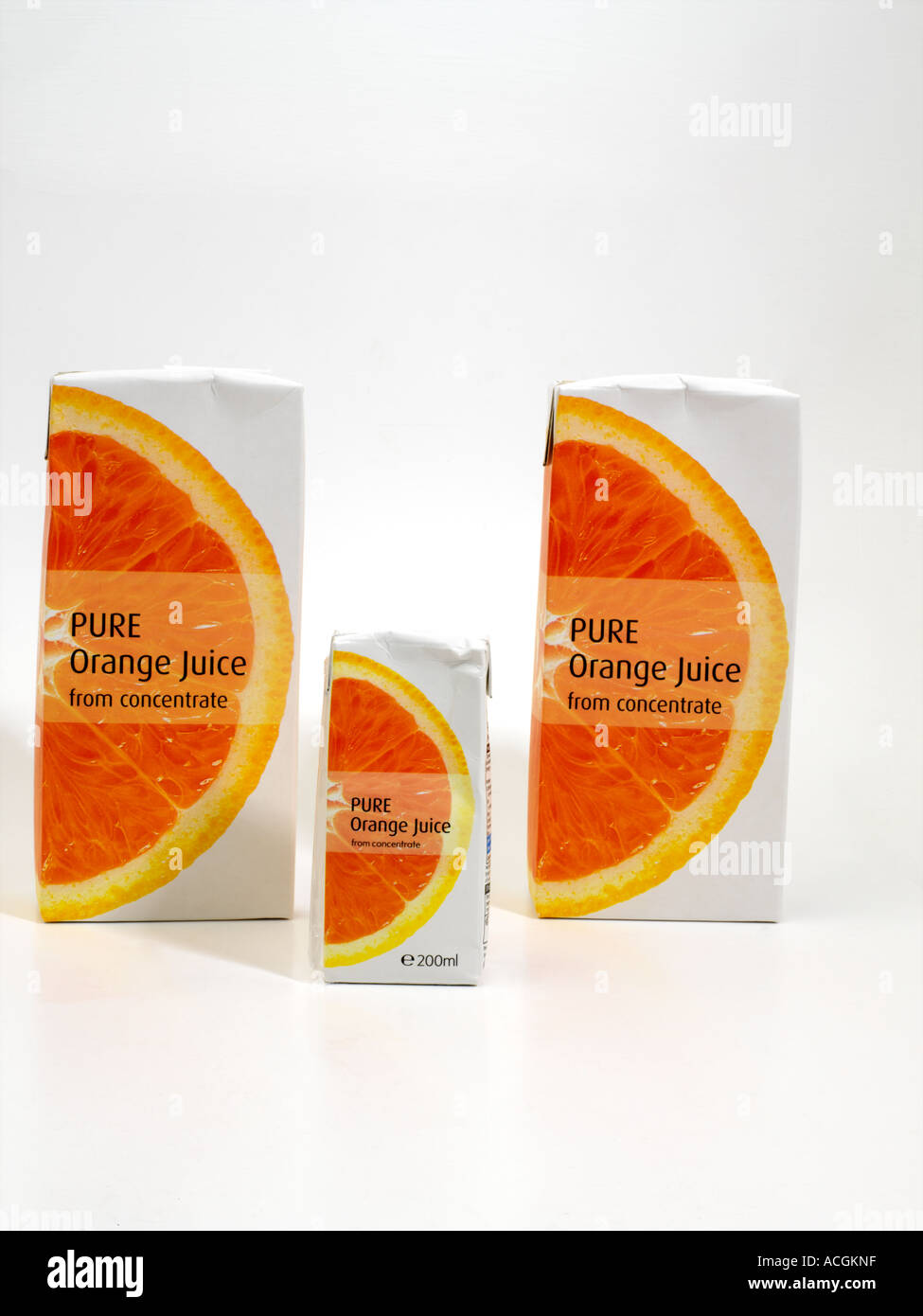 Cartons of Orange Juice Stock Photo - Alamy