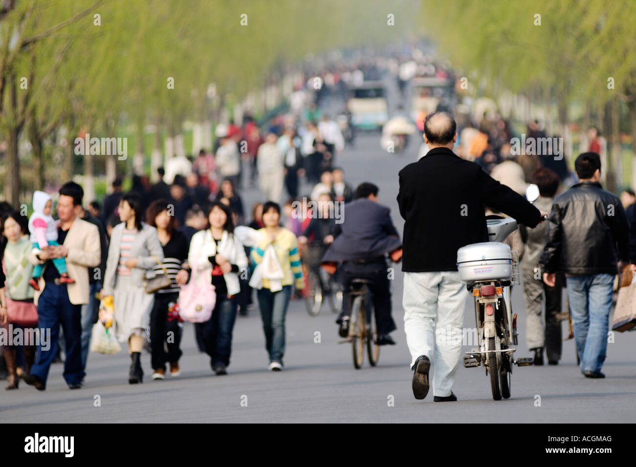 China, Hangzhou, Walking around West Lake, Bai Causeway Stock Photo - Alamy