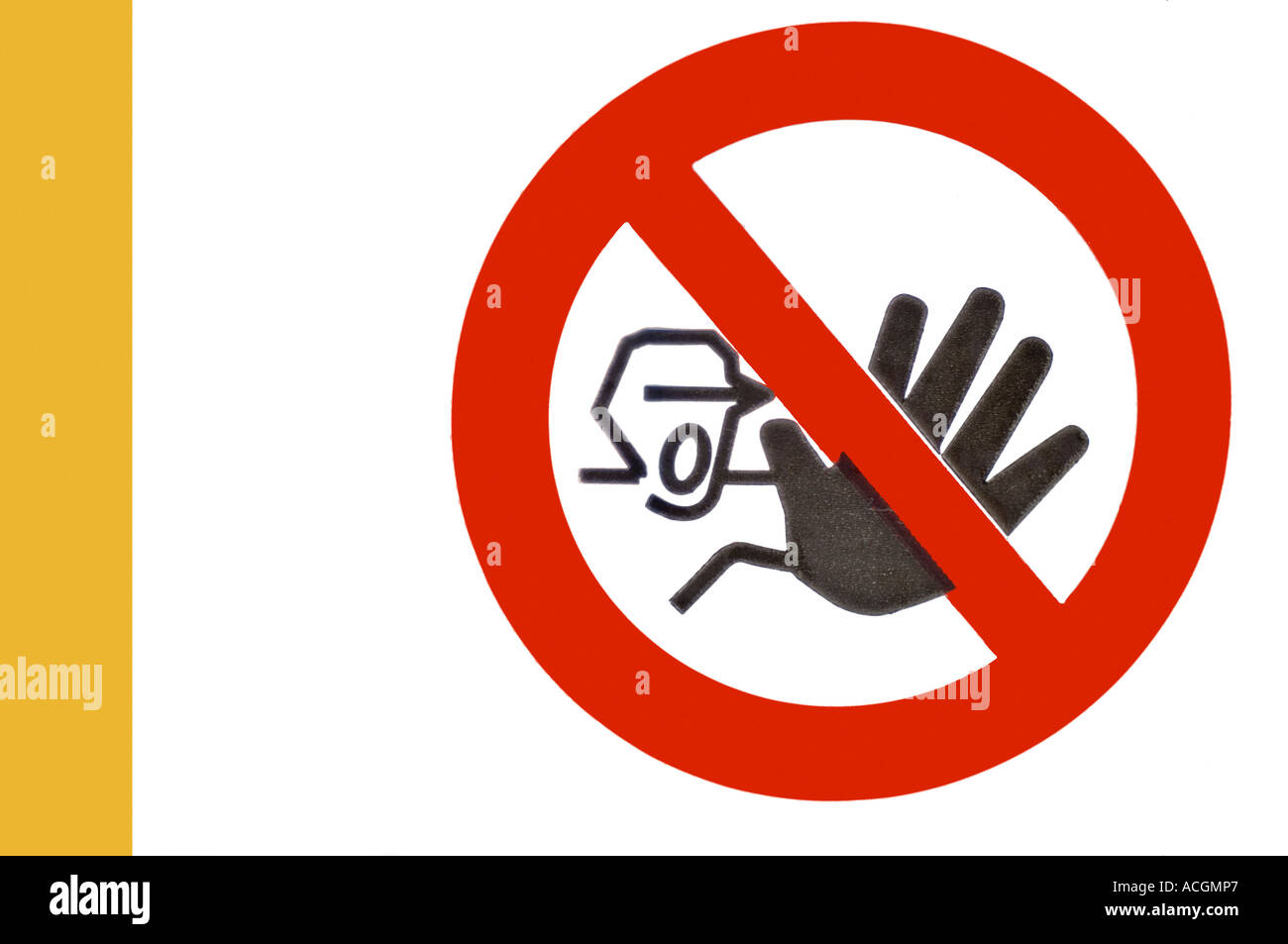 Graphic STOP warning sign Wroclaw Poland Stock Photo - Alamy