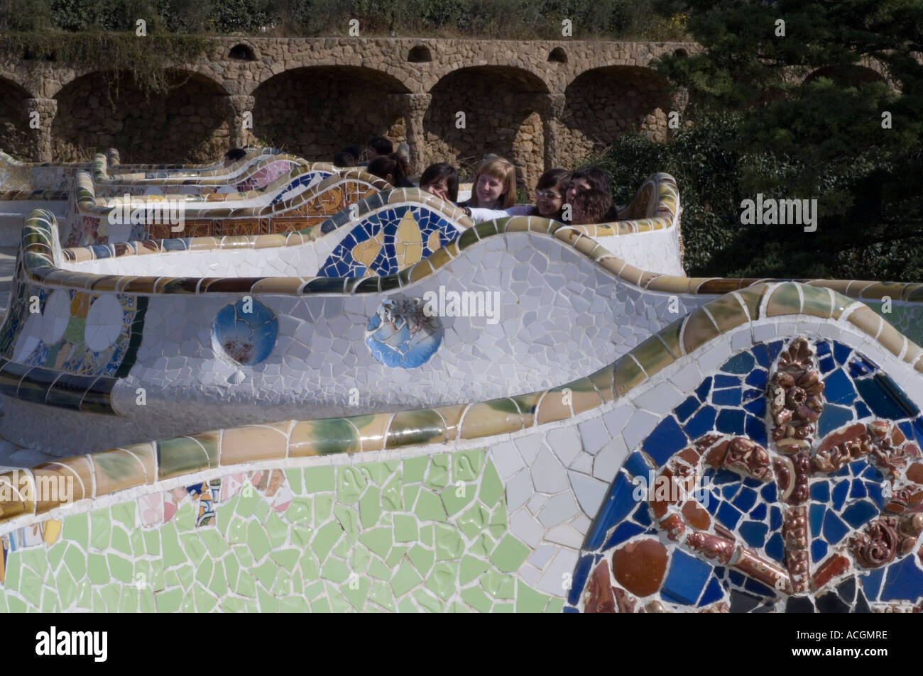 Serpentine ceramic park bench hi-res stock photography and images - Alamy