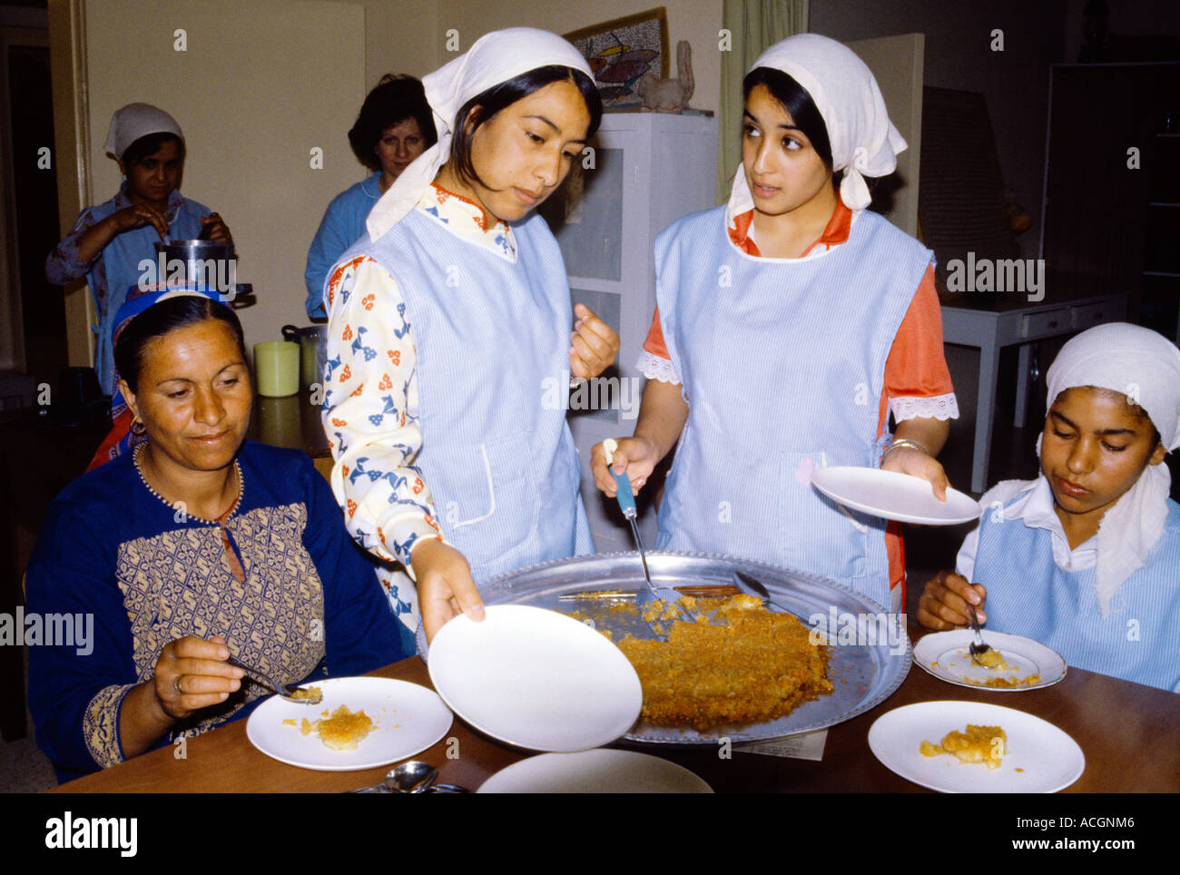 West Bank Israel Christian Aid Women Serving Food Stock Photo - Alamy