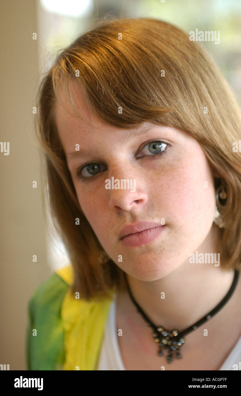 Teenage girl portrait Stock Photo - Alamy