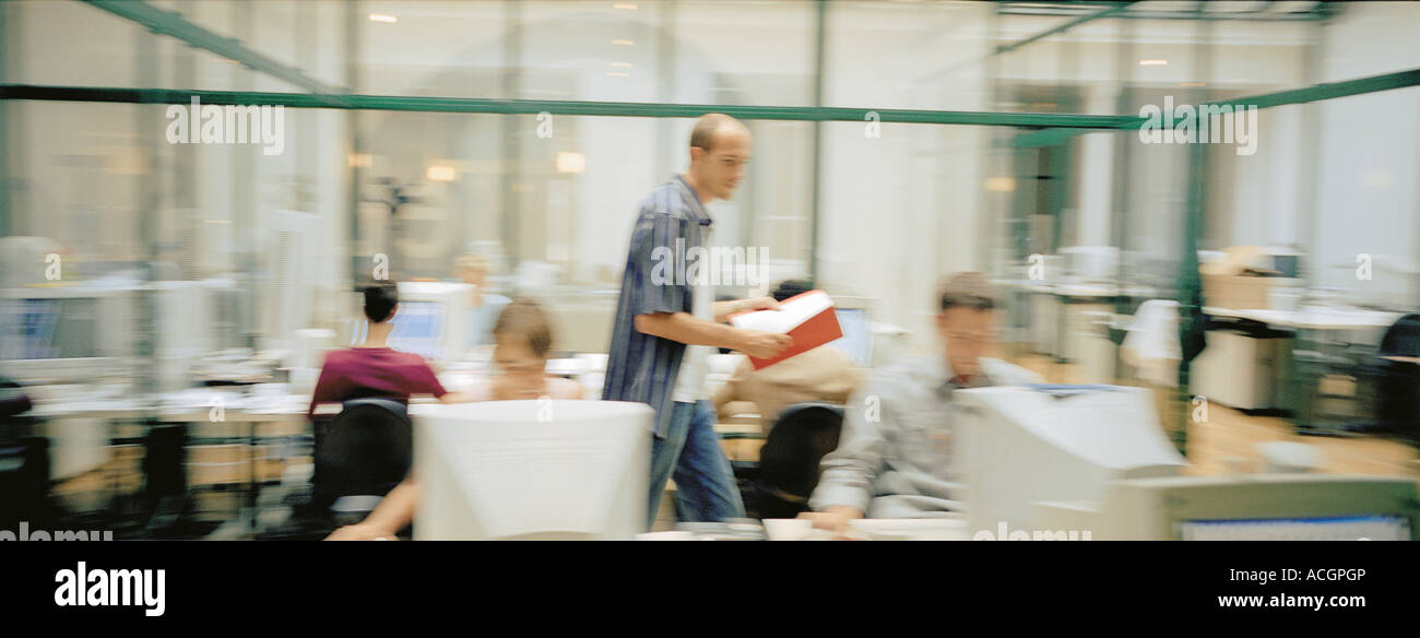 People working on a computer office Stock Photo, Royalty Free Image ...