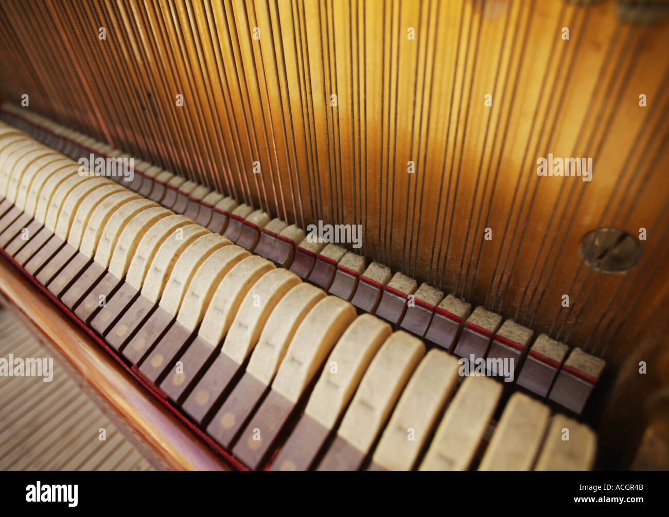 Inside of a piano Stock Photo - Alamy
