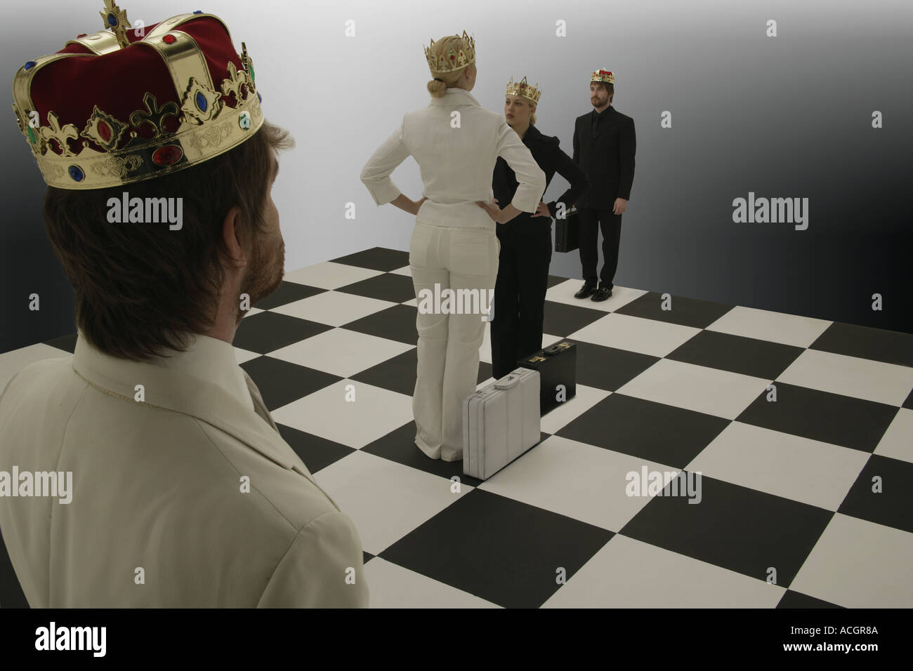 Living chess game Stock Photo - Alamy