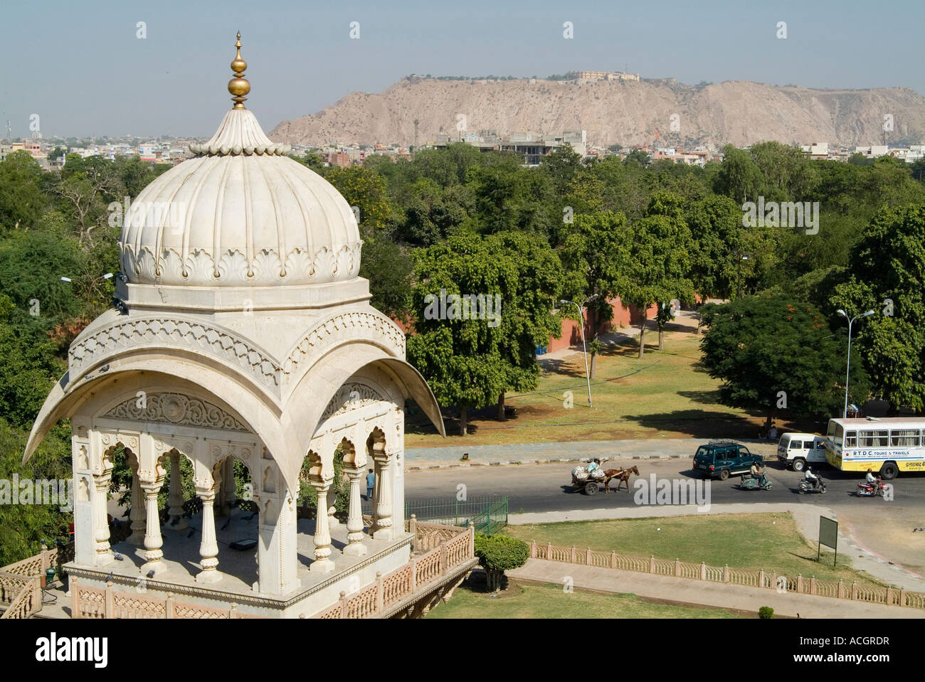Watchtower on top of Jaipur castle Stock Photo - Alamy