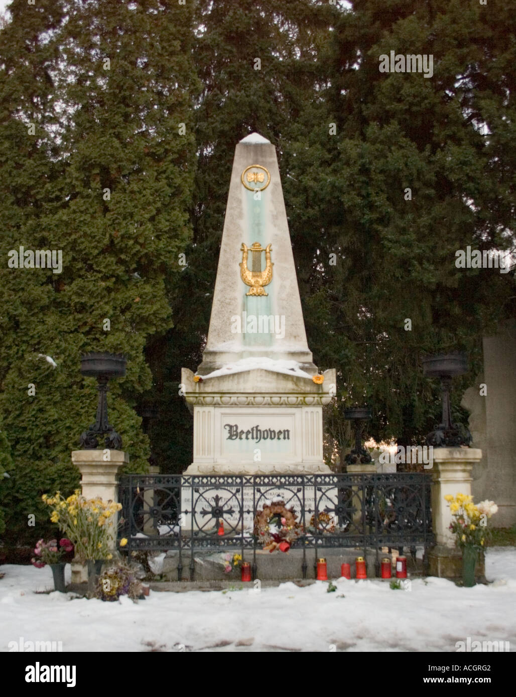 Beethoven s Grave in Zentralfriedhof Central Cemetary Vienna Stock ...