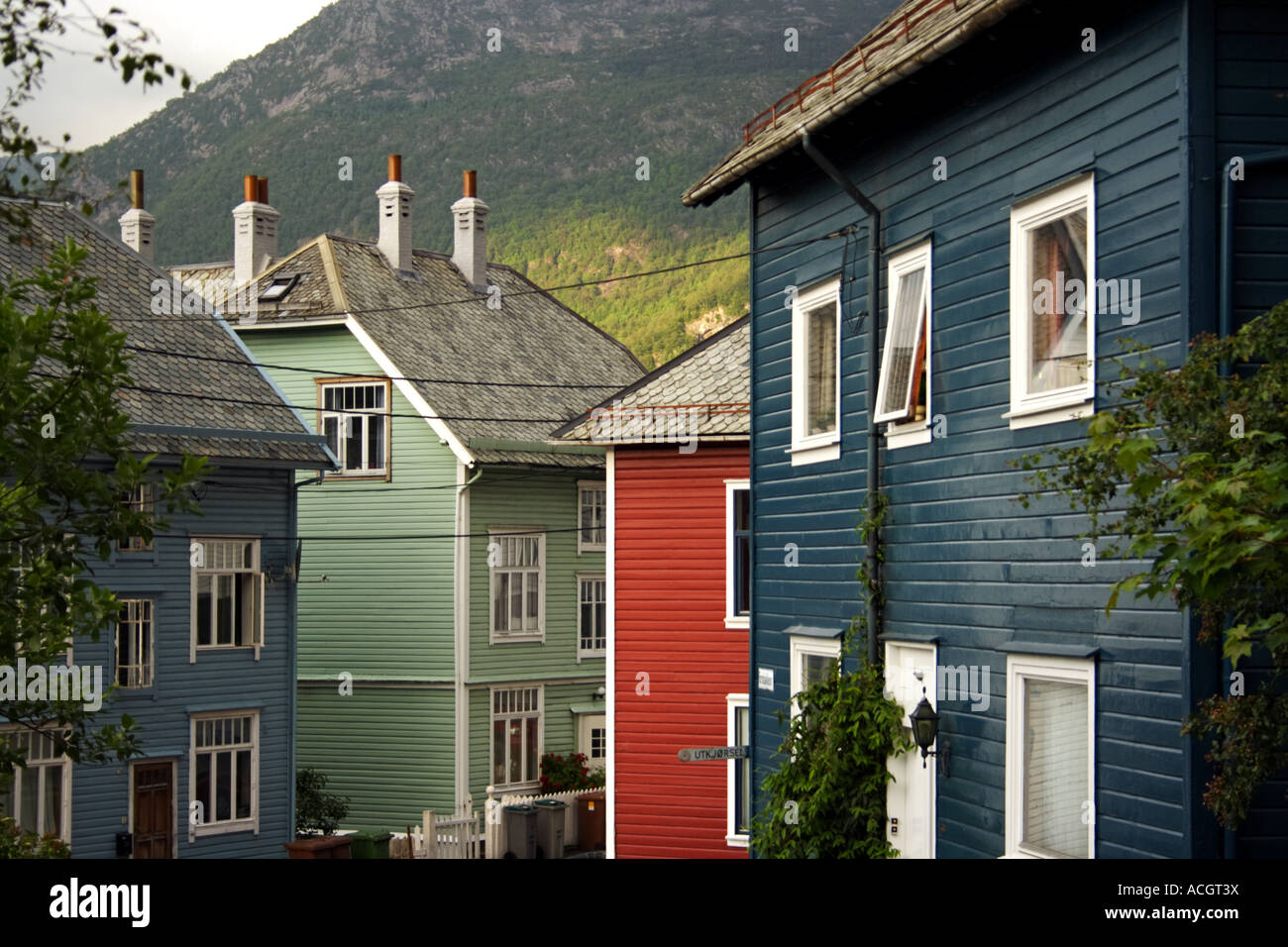 Coloured houses in Bergen, Norway Stock Photo - Alamy