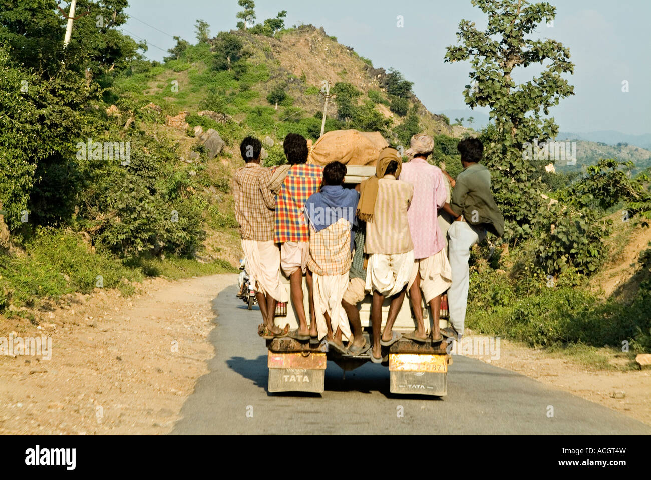 Overloaded jeep being used as taxi in Rajasthan India Stock Photo - Alamy