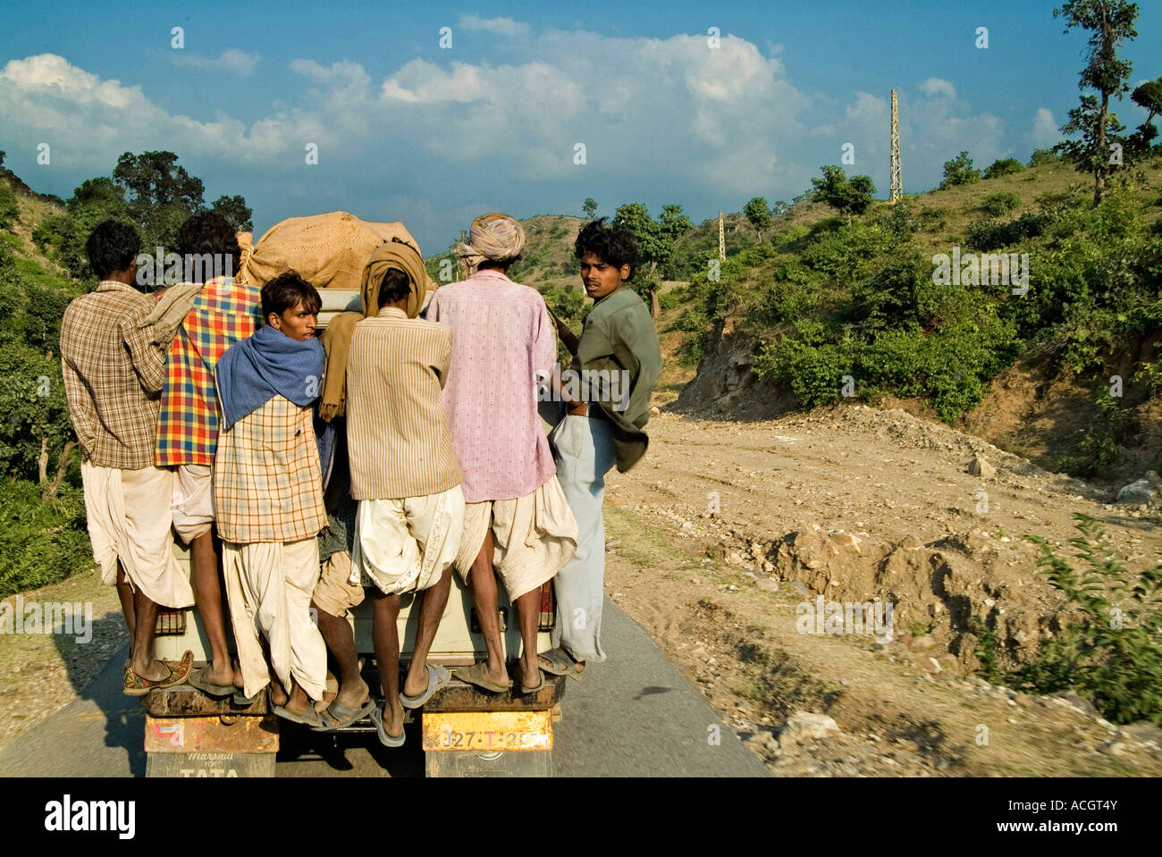 Overloaded jeep being used as taxi in Rajasthan India Stock Photo - Alamy