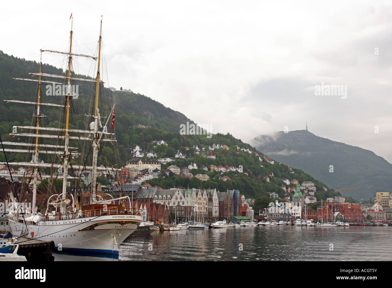 View of the port of Bergen, Norway Stock Photo - Alamy