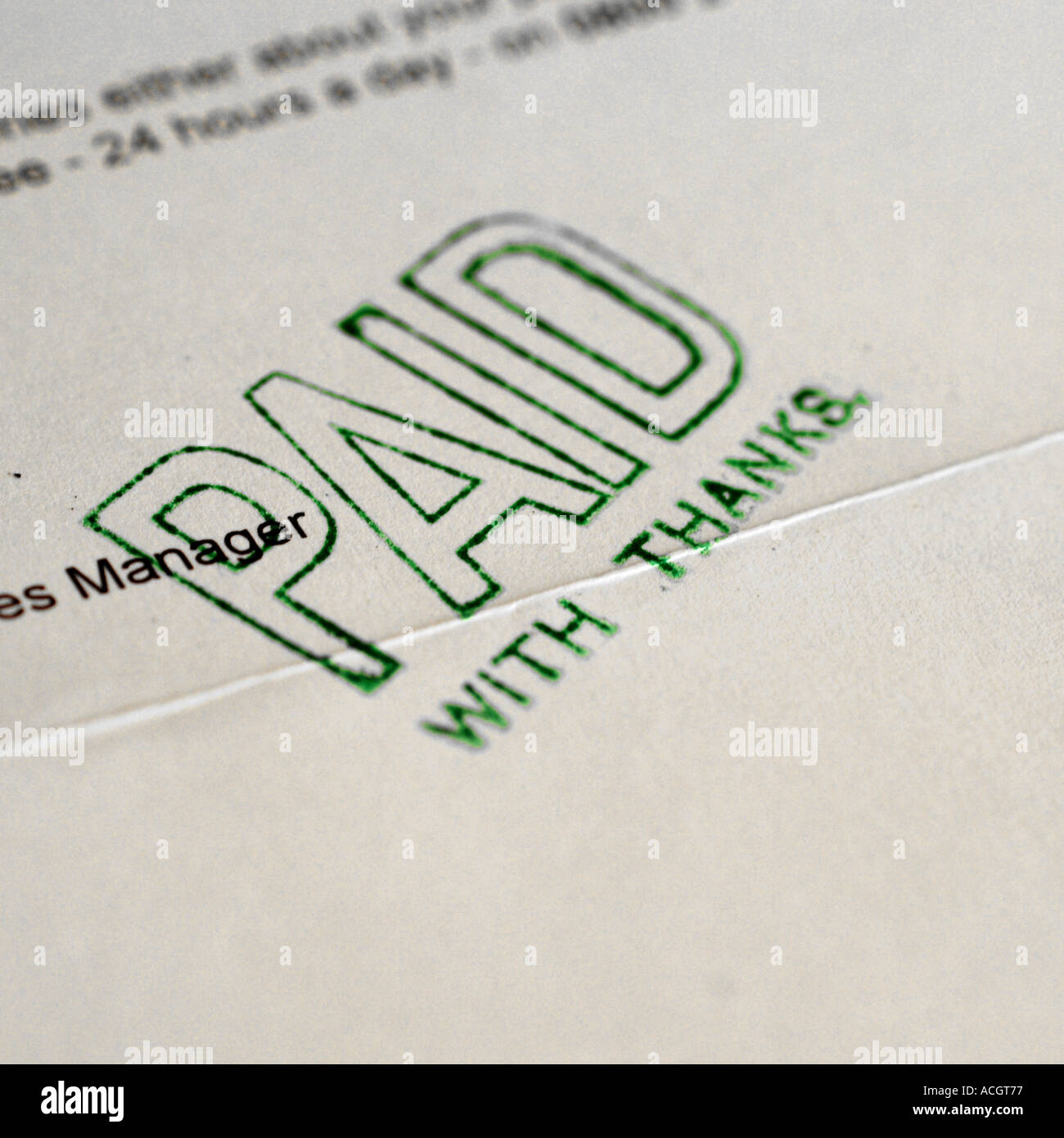 Paid stamp hi-res stock photography and images - Alamy