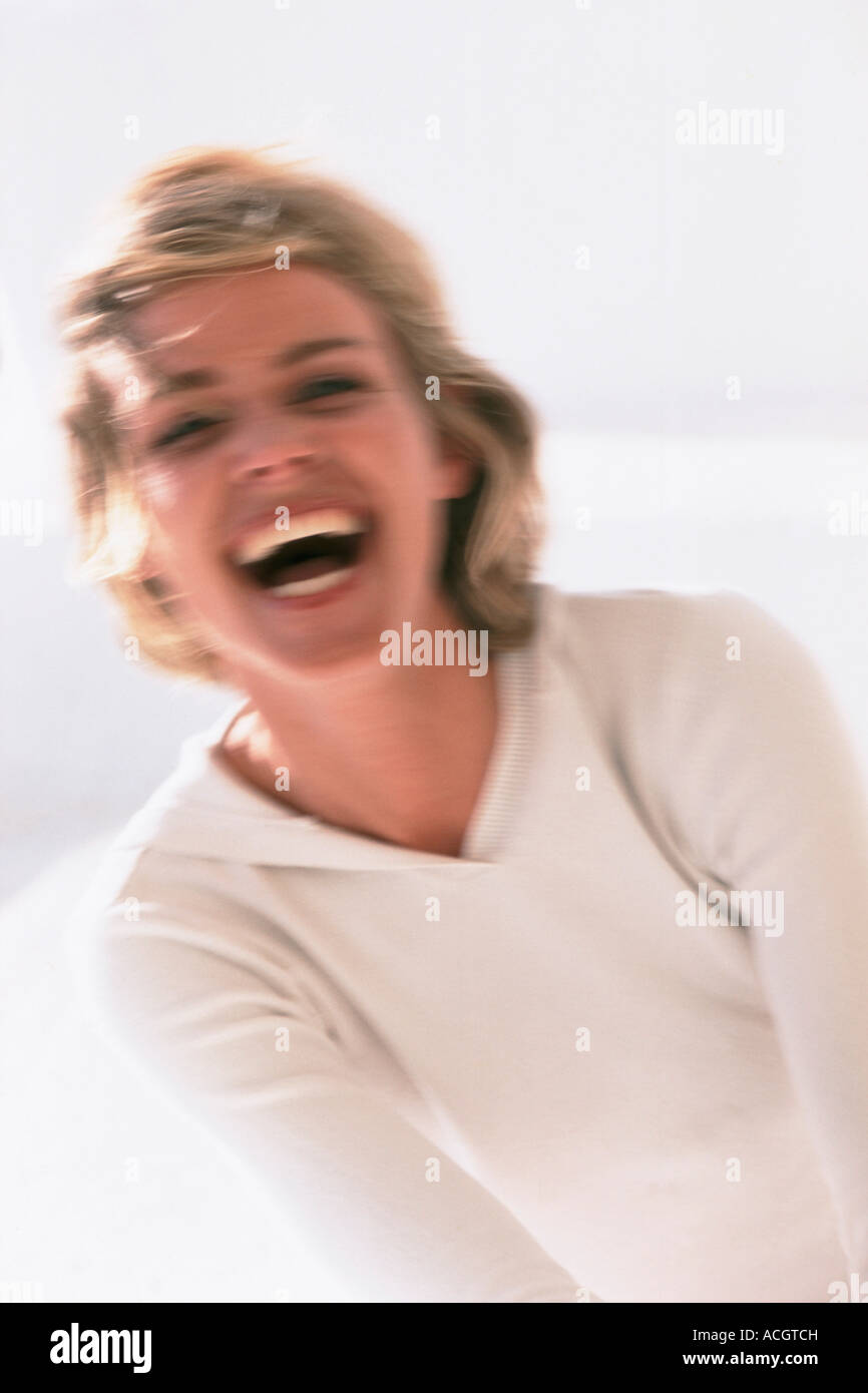 Portrait woman posing smiling Stock Photo - Alamy