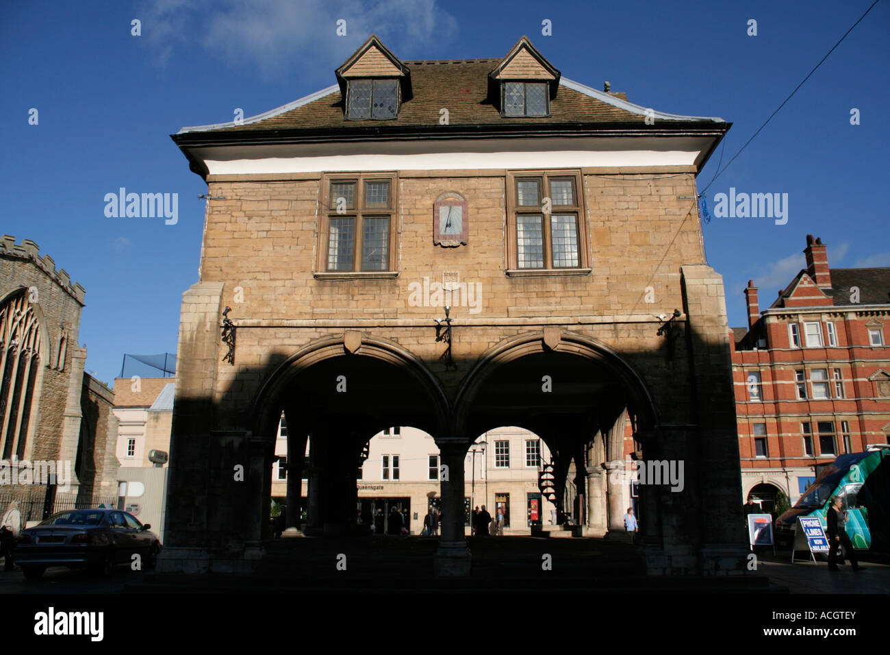 peterborough town centre market place old town hall cambridgeshire ...
