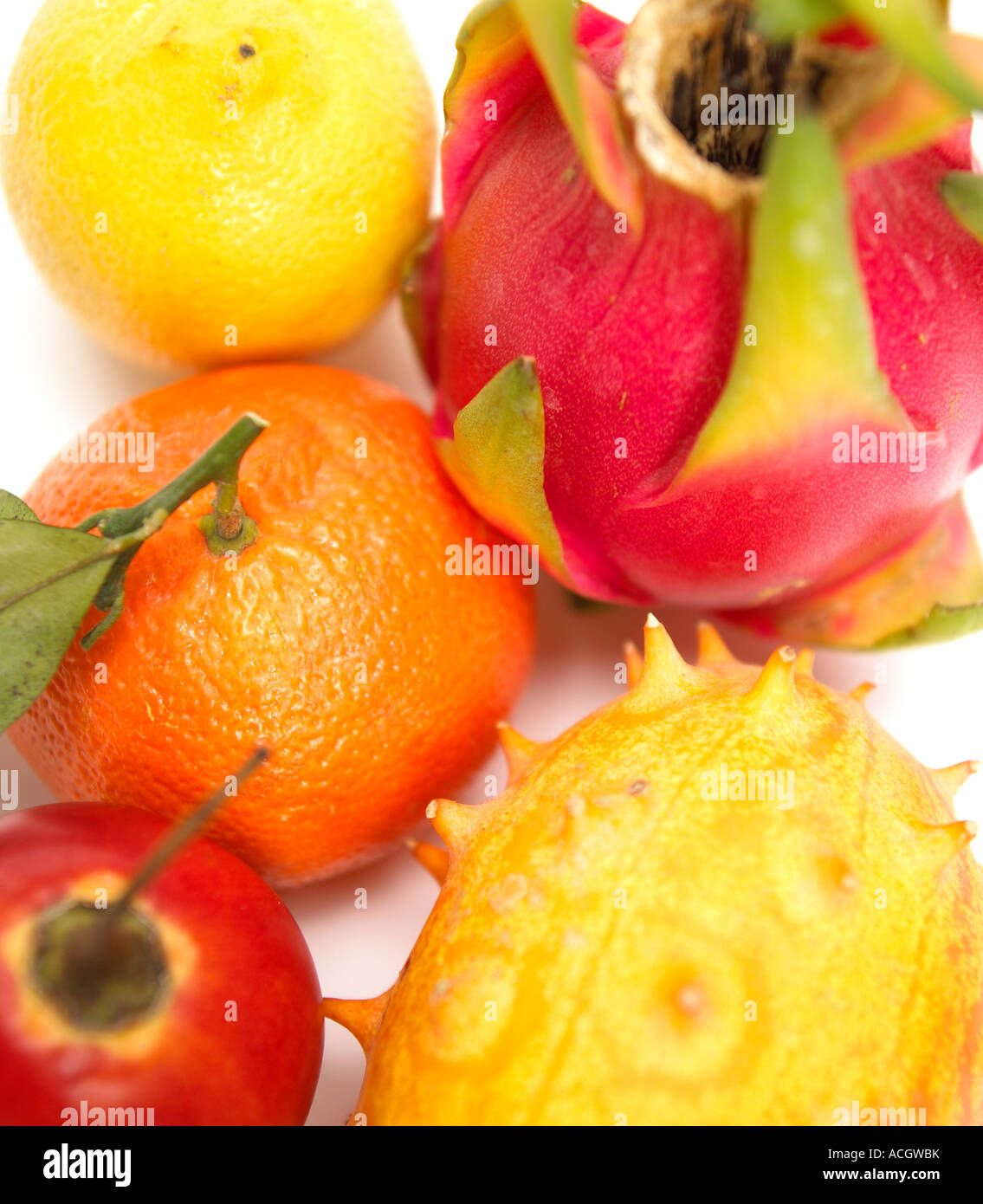 Mixed Exotic Fruits Stock Photo - Alamy