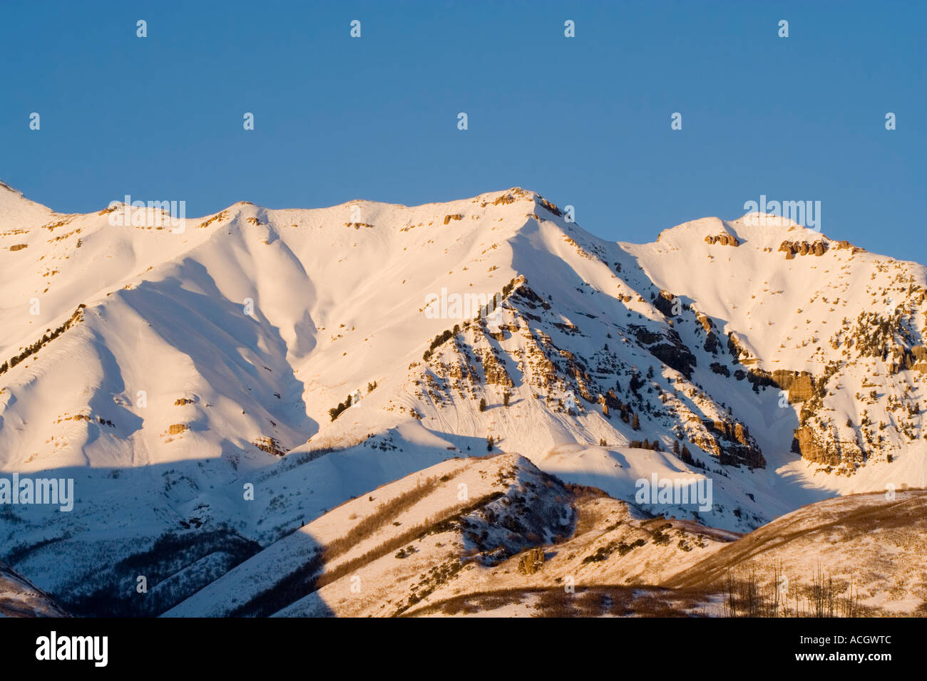 Mount Timpanogos in Utah county Utah taken from the West in the Winter ...